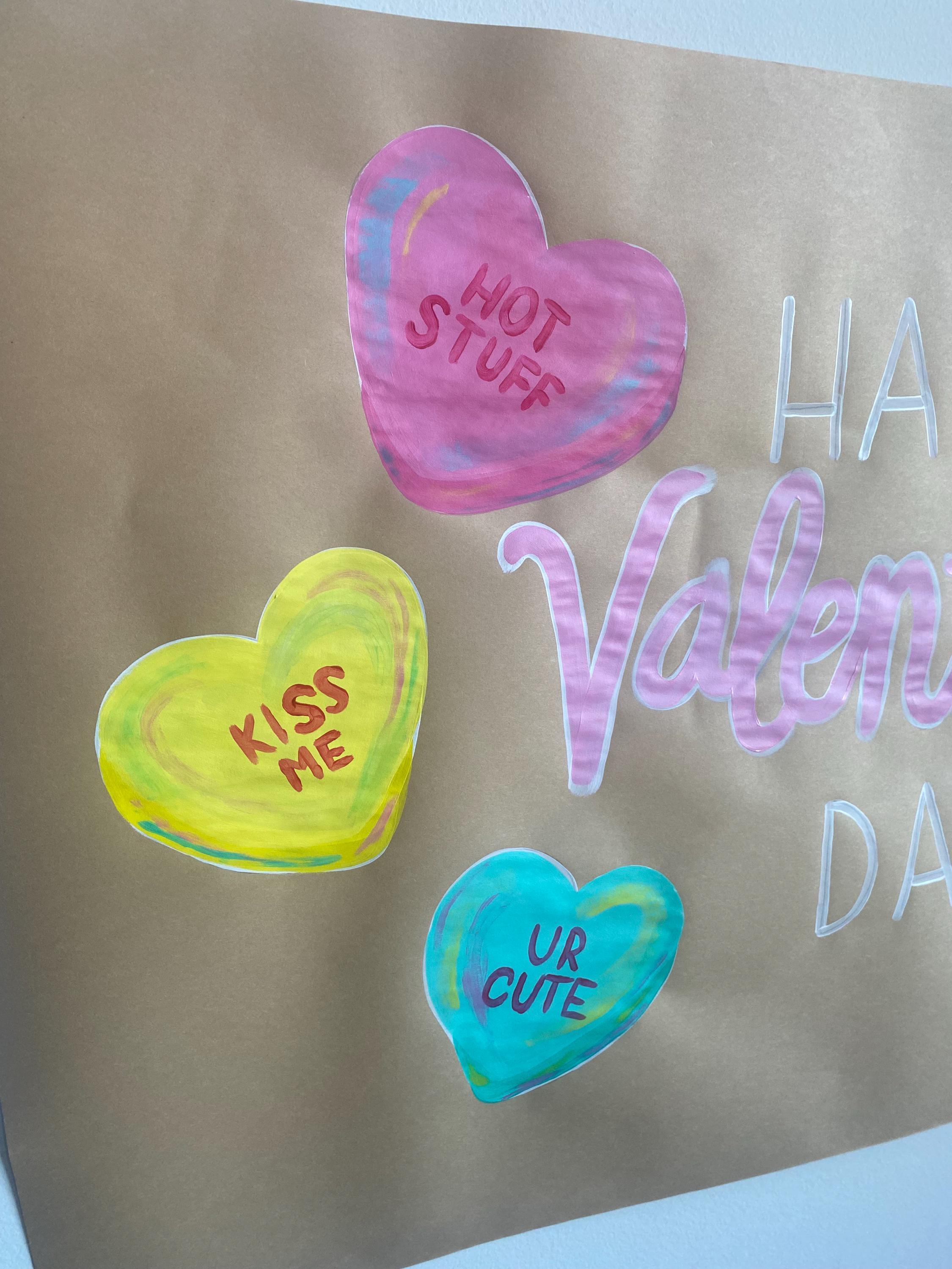 Hand Painted Valentine's Banner - Etsy