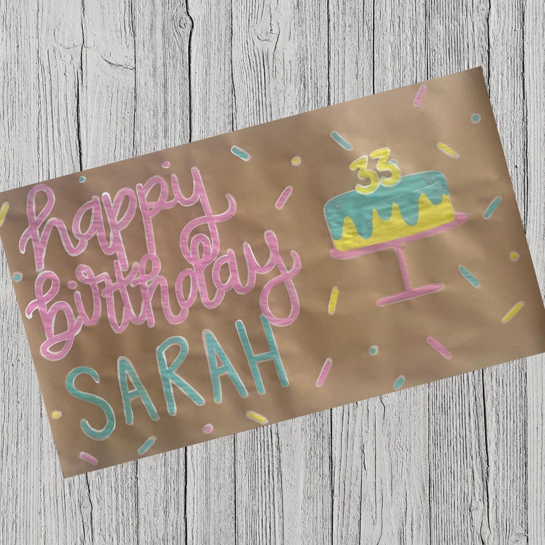 Hand Painted Party Banner - Etsy