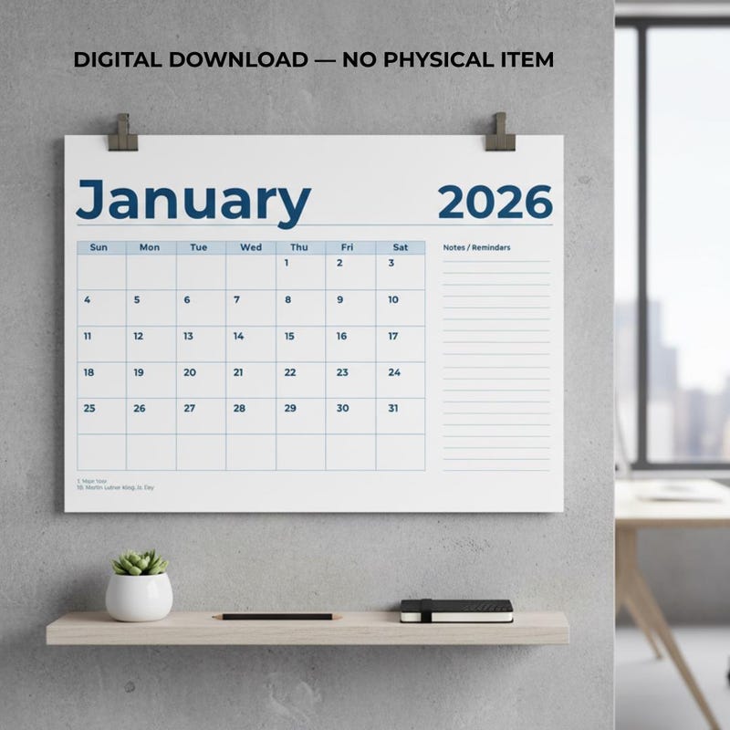 2026 Calendar Illustrator - Etsy
