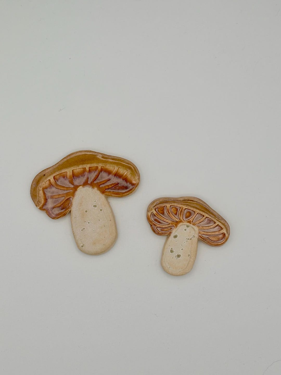 Ceramic Mosaic Mushroom Tiles / Refrigerator Magnets (set of 2) - Color ...