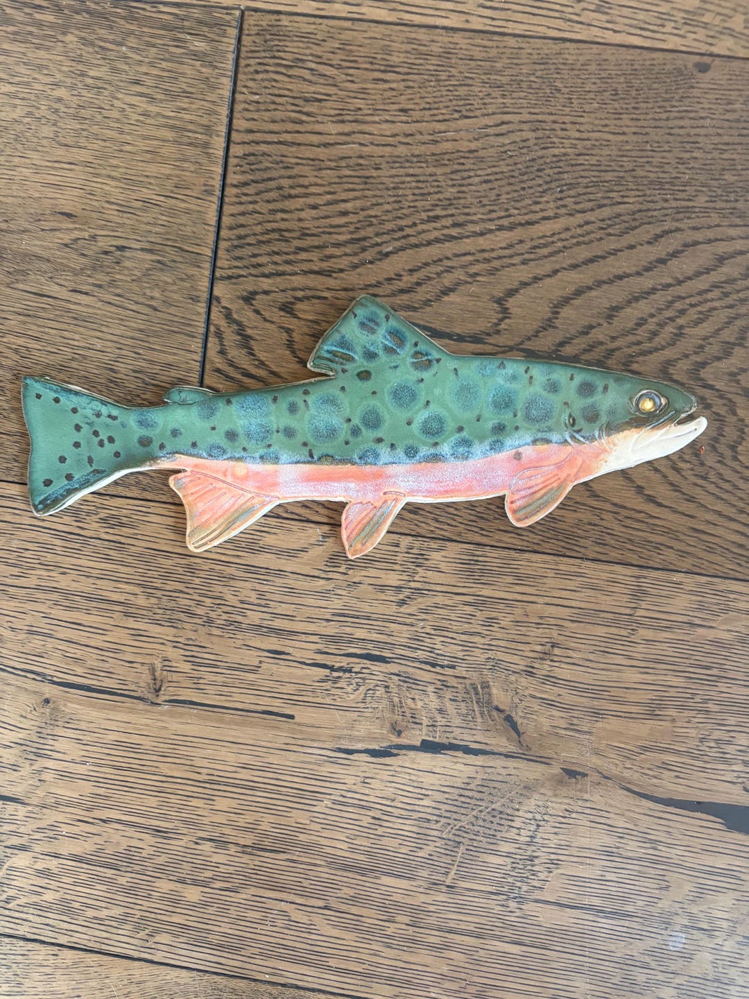 Ceramic Mosaic Brook Trout Fish Wall Tile - Safe for Indoor/outdoor Wet ...