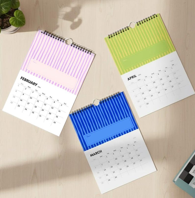 2026 Calendar: Hanging Wall Calendar | Compact A4 Size | Colourful ...