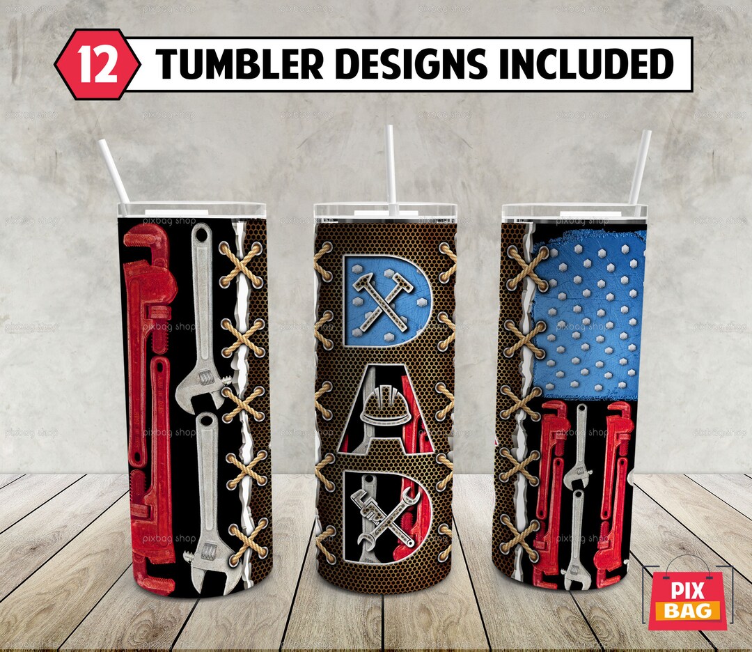 Ironworker Dad 20oz Skinny Tumbler Wrap PNG Sublimation - Etsy