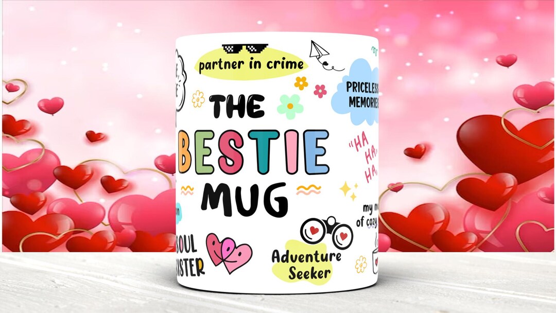 Bestie Mug Gift for Best Friend | Cute Friendship Mug | Bestie Birthday ...