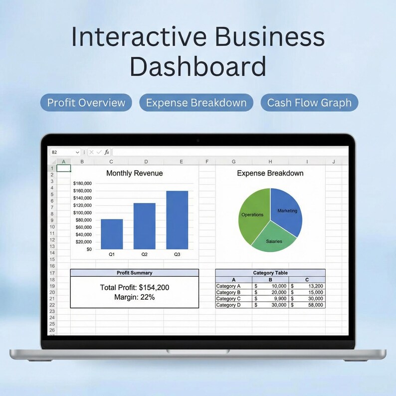 Small Business Cash Flow Tracker, Excel Bookkeeping Tool for Business ...
