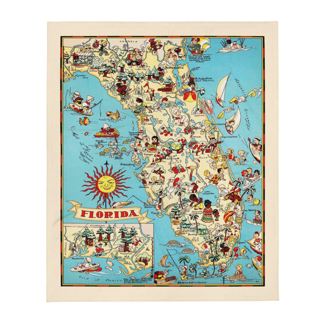 Throw Blanket - Florida - Blanket - Panoramic - Etsy
