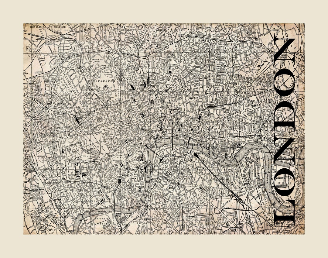 Throw Blanket - London - Blanket - Map - Vintage - Etsy