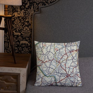 Clemson South Carolina Pillow Map Clemson Tigers Custom - Etsy
