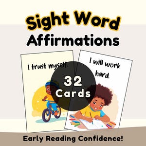 Sight Word Affirmation Cards | Printable Sight Word Practice for ...