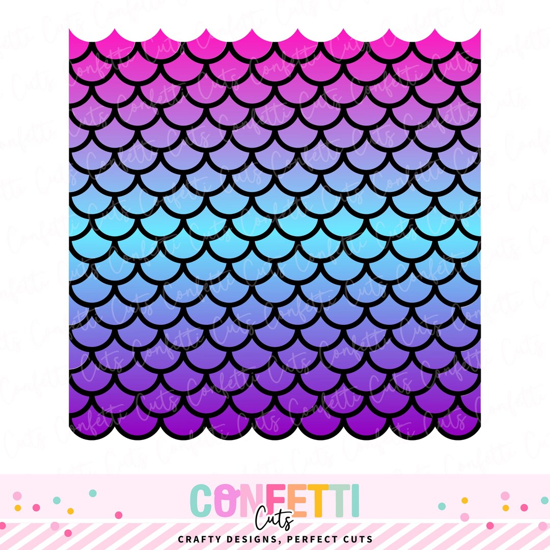 Écailles de sirène SVG, motif SVG sans couture sirène, modèle sans ...