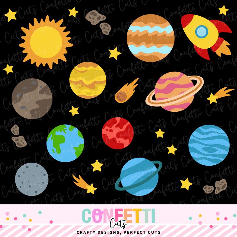 Solar System Svg - Etsy