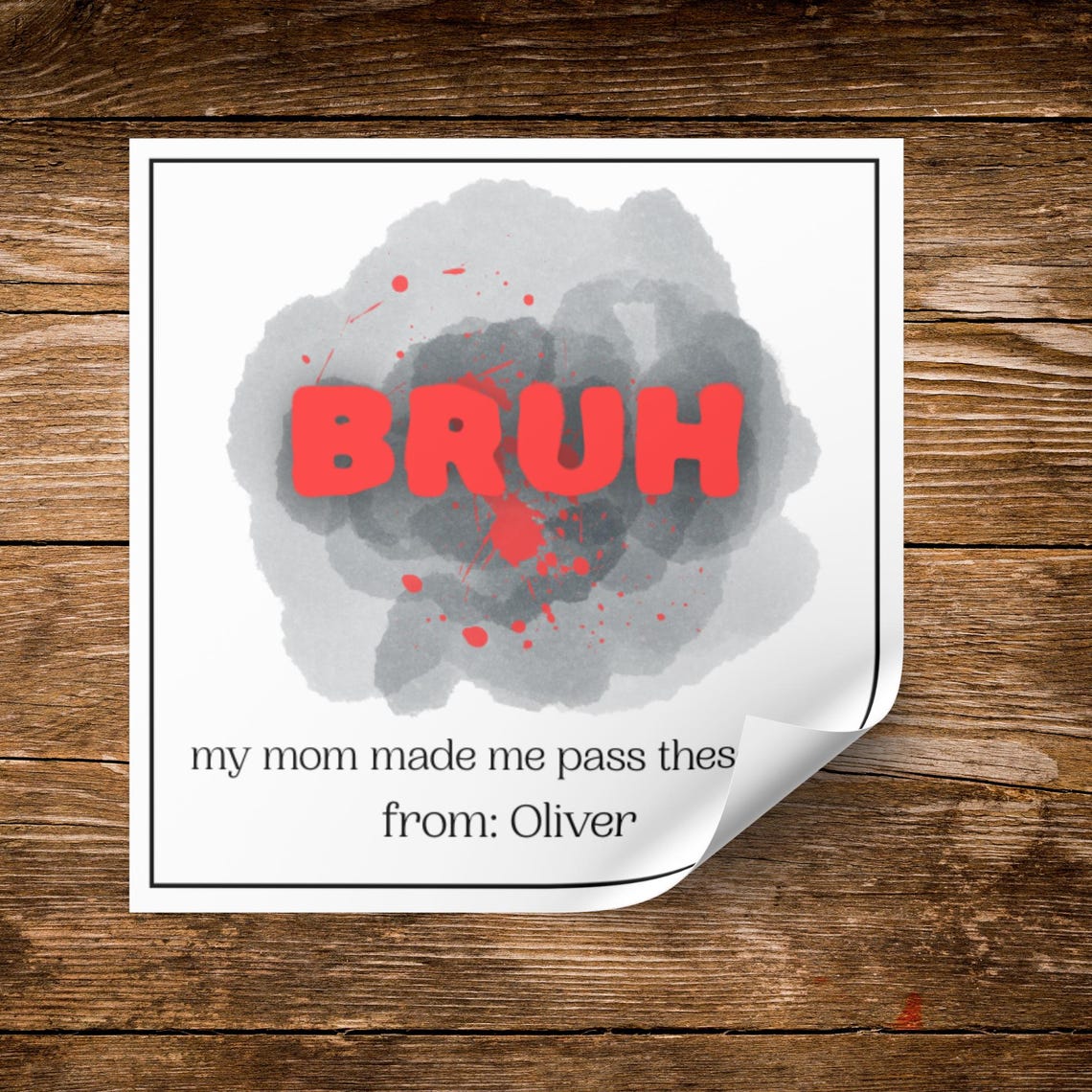 Canva Bruh Boy Editable Printable Valentine Sticker | Templates for ...