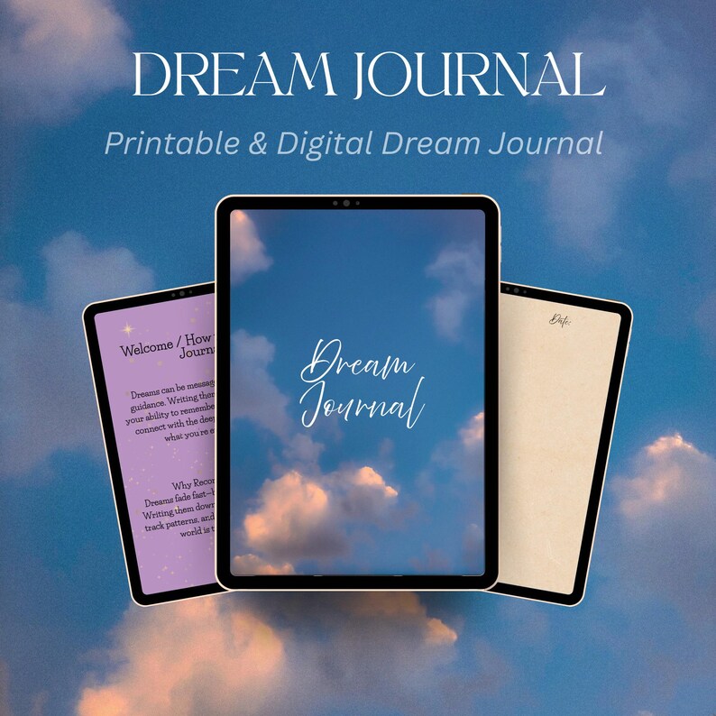 Dream Journal Printable PDF | Dream Tracker + Interpretation Pages ...