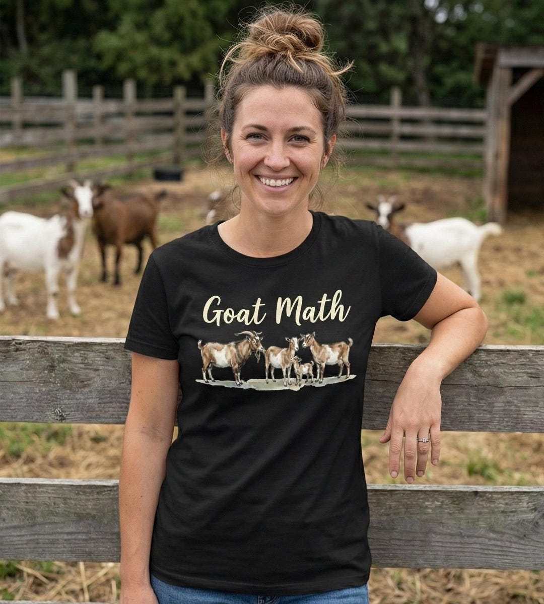 Goat Math Shirt – Funny Goat Lover Gift, Farm Life Homestead T-shirt ...