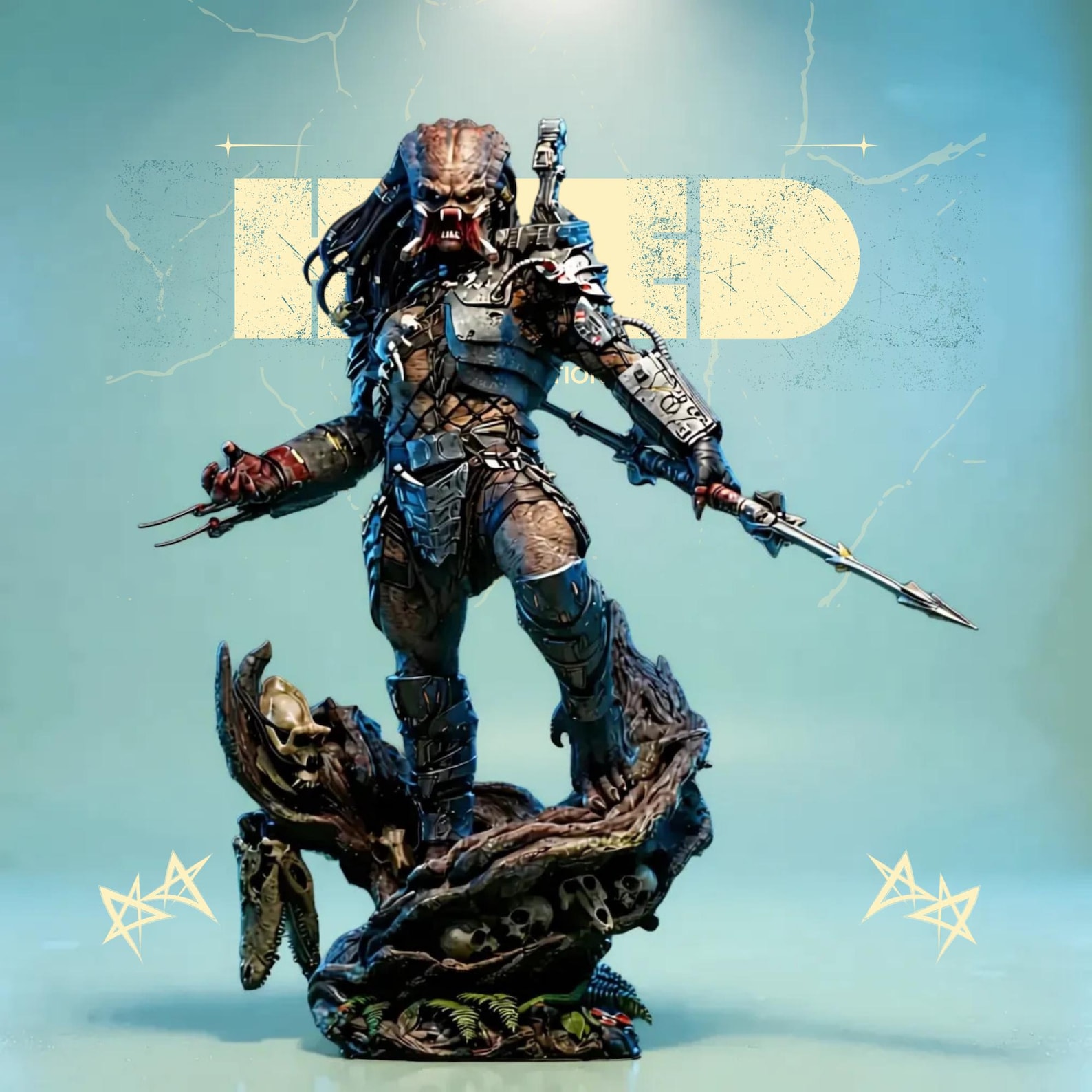Predator STL – Dread Warrior Statue | 1:6 Scale - Etsy