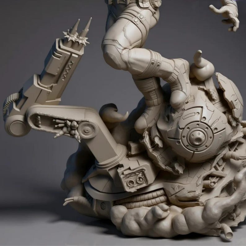 Figura STL de Cyclops Battle Pose, escala 1:6, estatua dinámica de ...