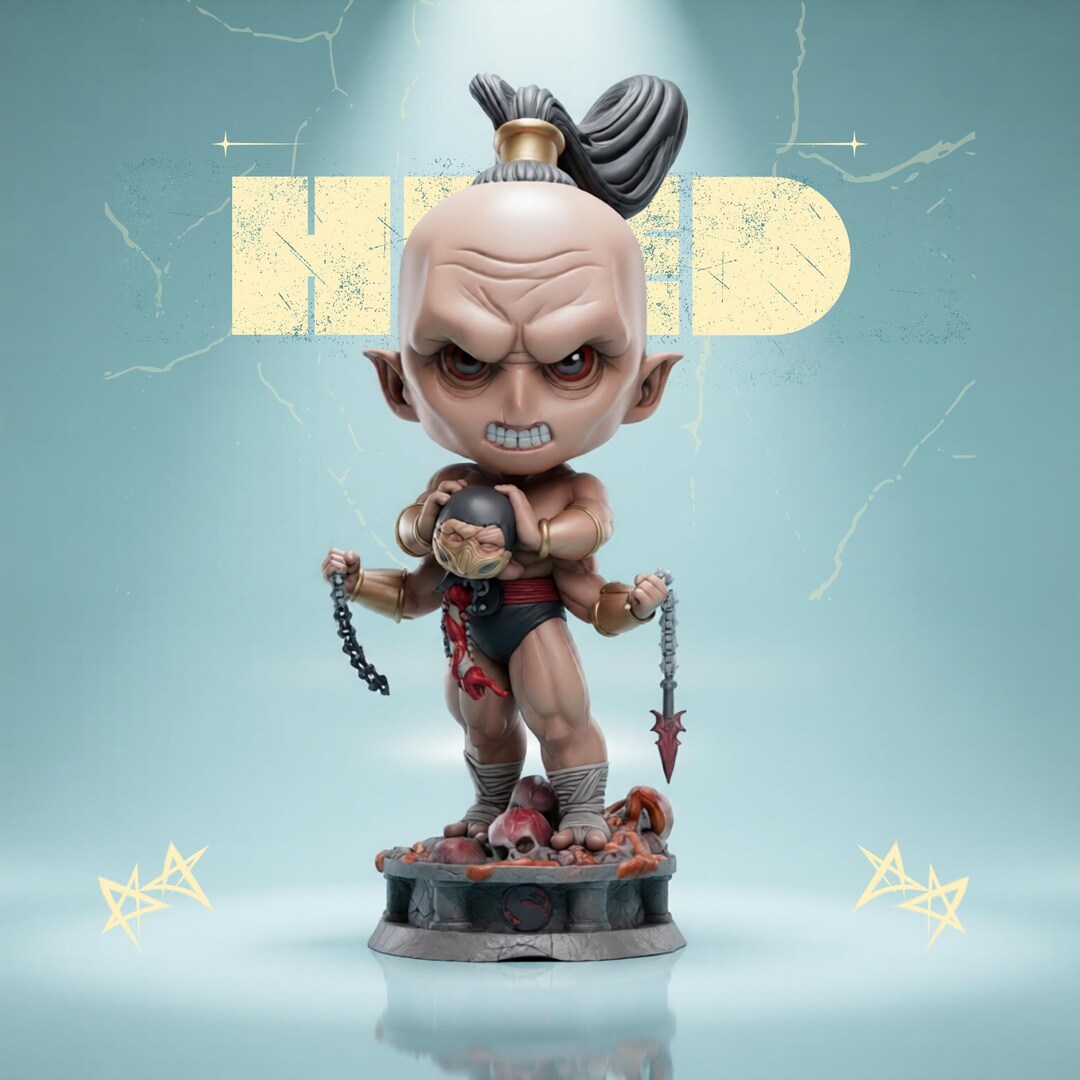 Goro Chibi 3D Print STL – Mortal Kombat 1:6 Scale Stylized Statue ...