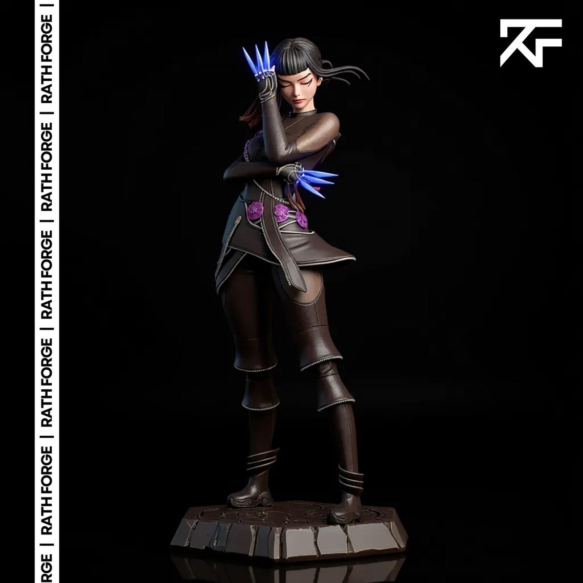 Zoey K-pop Demon Hunter STL | 1/6 Scale Statue | Cyber Claw Assassin ...