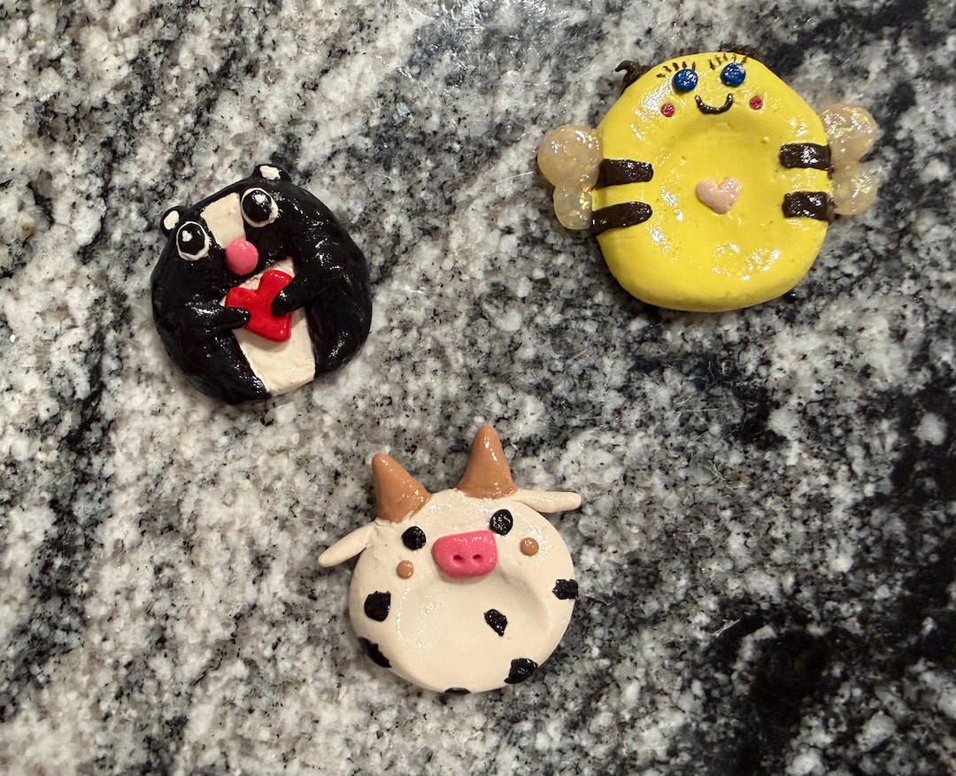 Handmade Clay Worry Stone | Heart Details, Anxiety Relief - Etsy