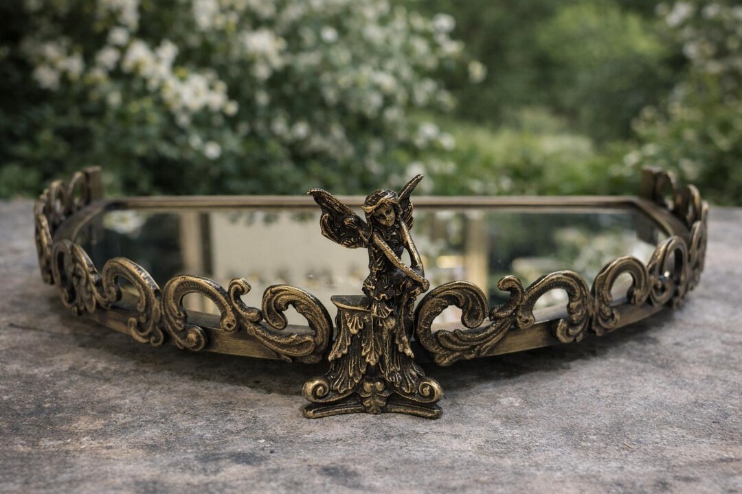 Antique Mirrored Stainless Steel Display Stand - Etsy