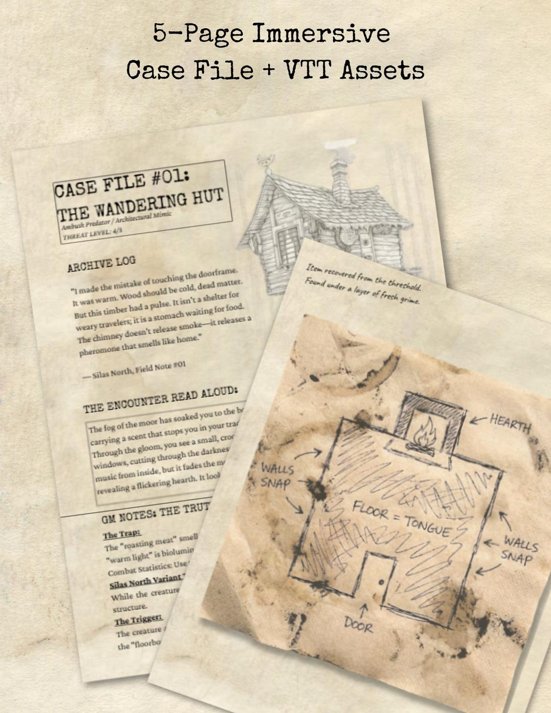 Wandering Hut D&D 5e Horror Encounter: Immersive Case File (PDF) - Etsy