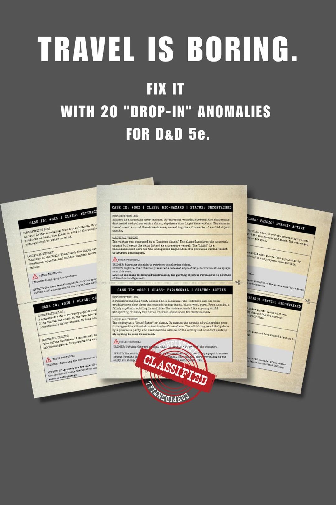 20 Roadside Anomalies for Dnd 5e | Travel Encounter Pack | DM Digital ...