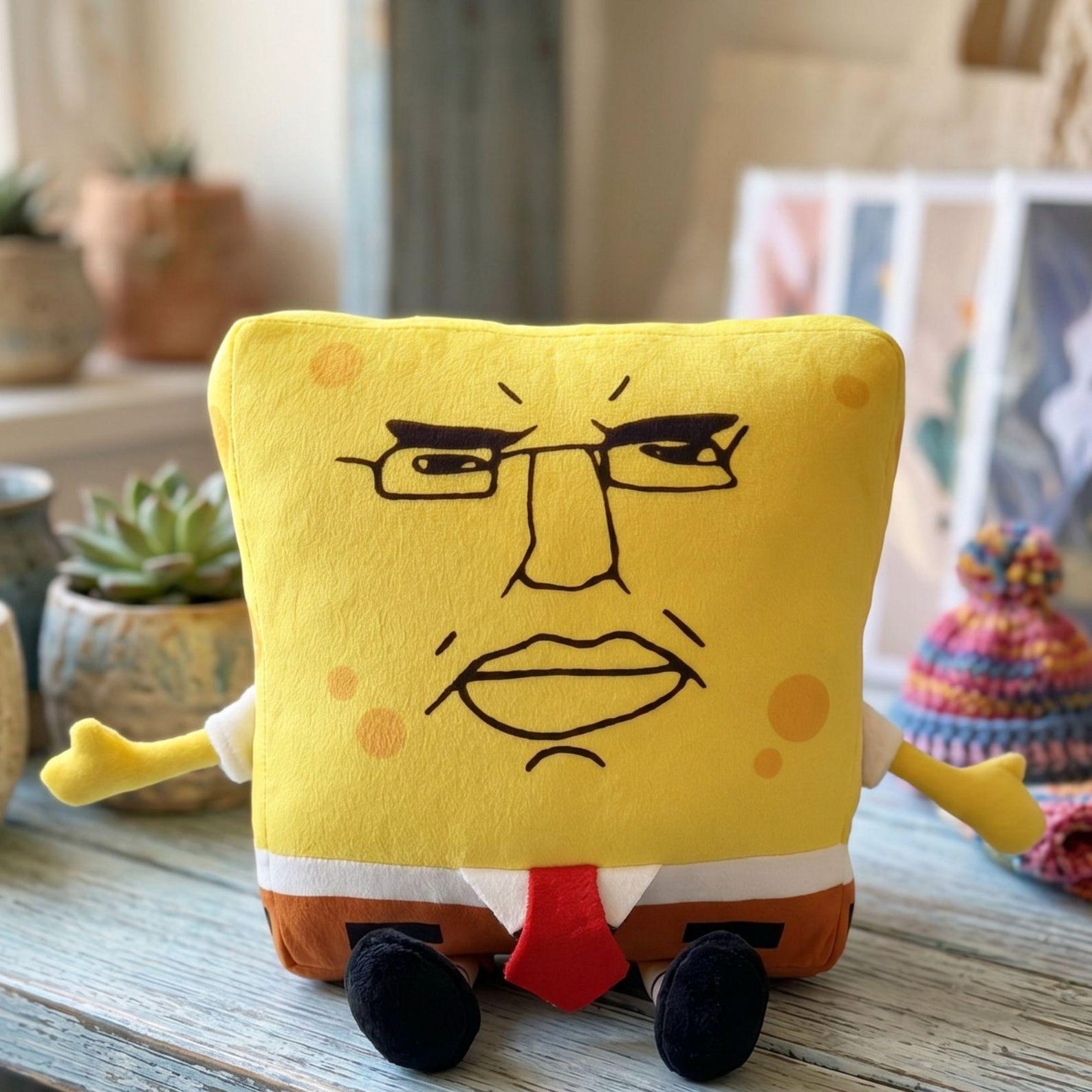 Soyjak Chudjak Chudbob Plushie - A Funny Gift for Meme Lovers, Internet ...