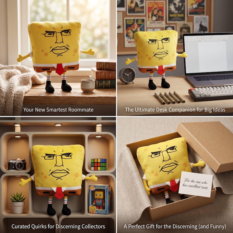 Soyjak Chudjak Chudbob Plushie - A Funny Gift for Meme Lovers, Internet ...