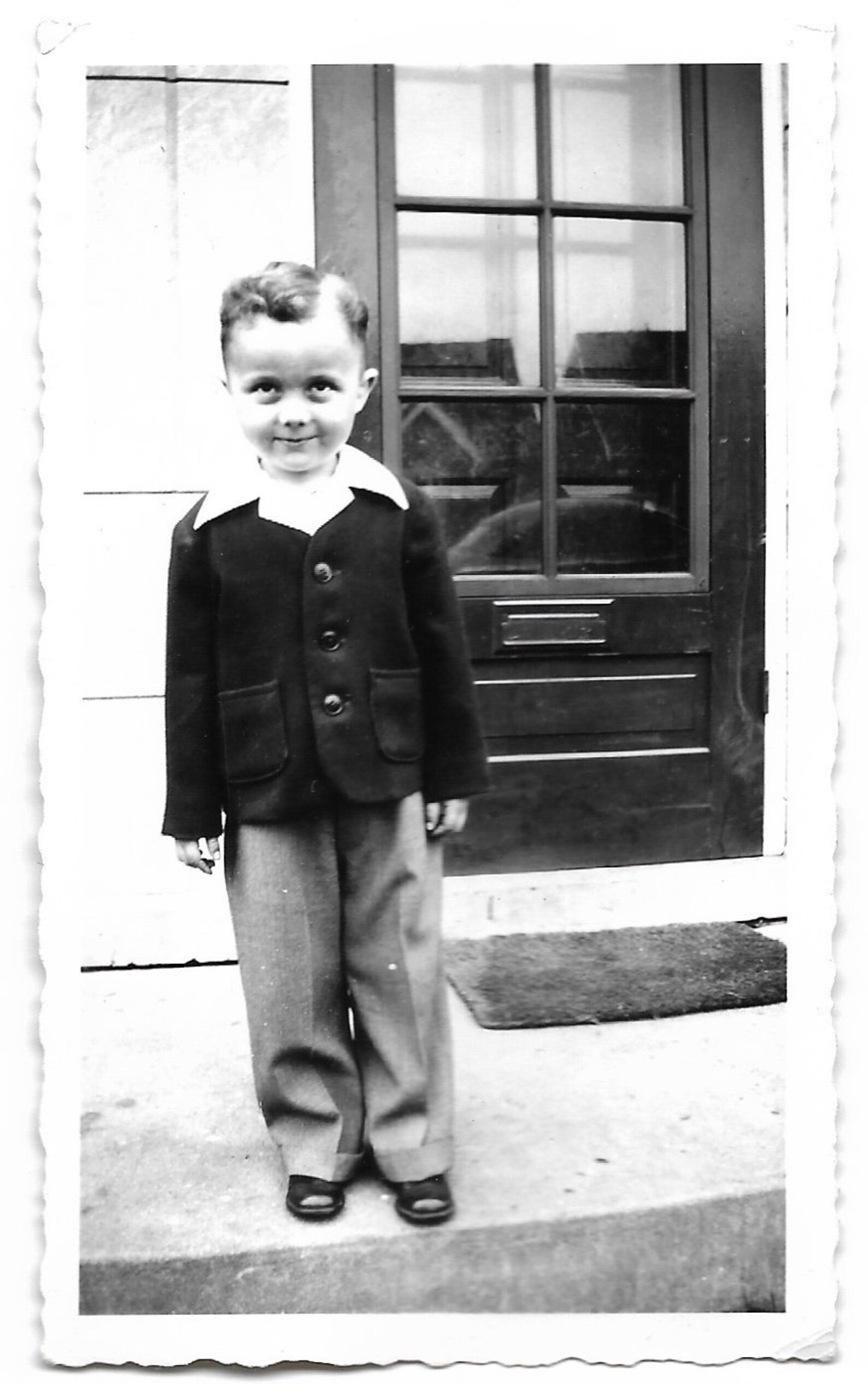 Impish Little Boy All Dressed up Vintage Snapshot New Jacket Pants ...