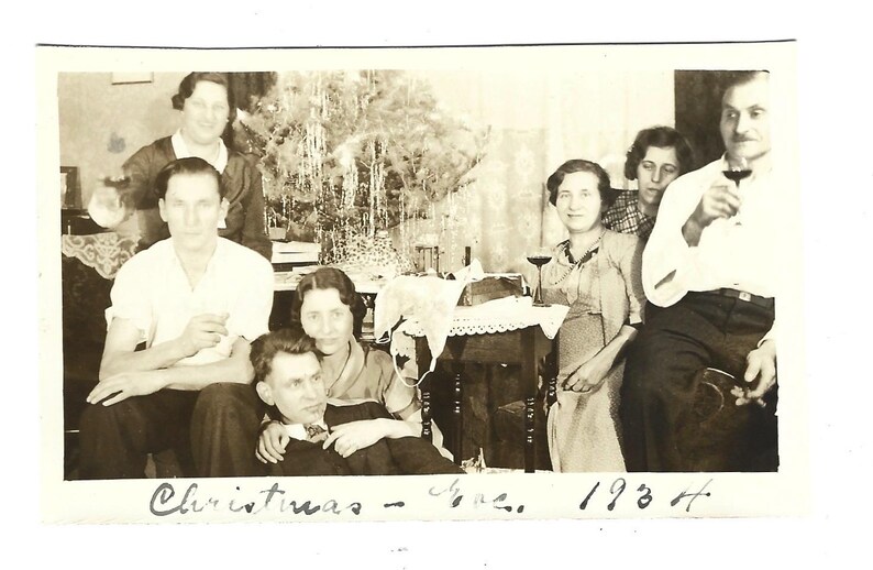 Vintage 1934 Christmas Eve Photo, Oddball Family Portrait - Etsy