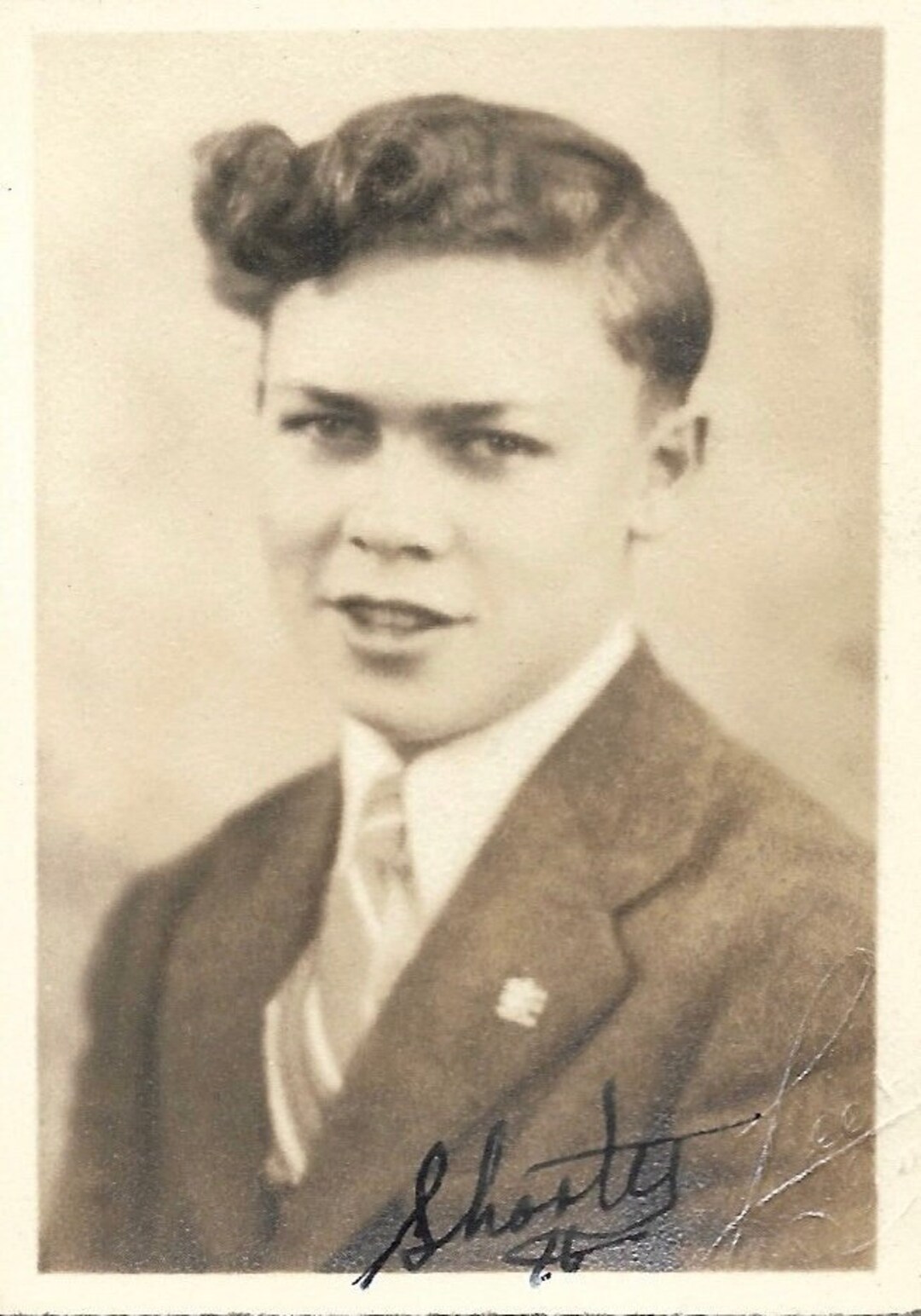 Shorty Vintage Class Photo Teen Boy Signs High School Yearbook Photo ...