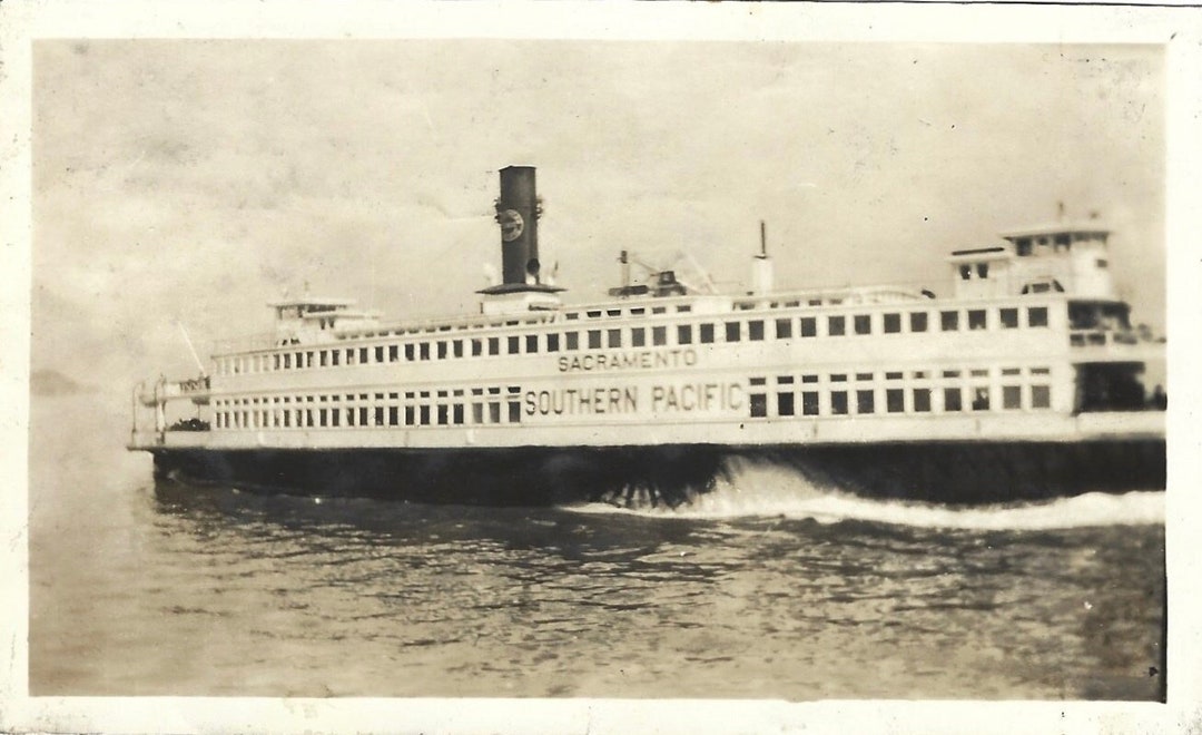 Original Vintage Photo Sacramento Ferry Steamer Southern Pacific ...