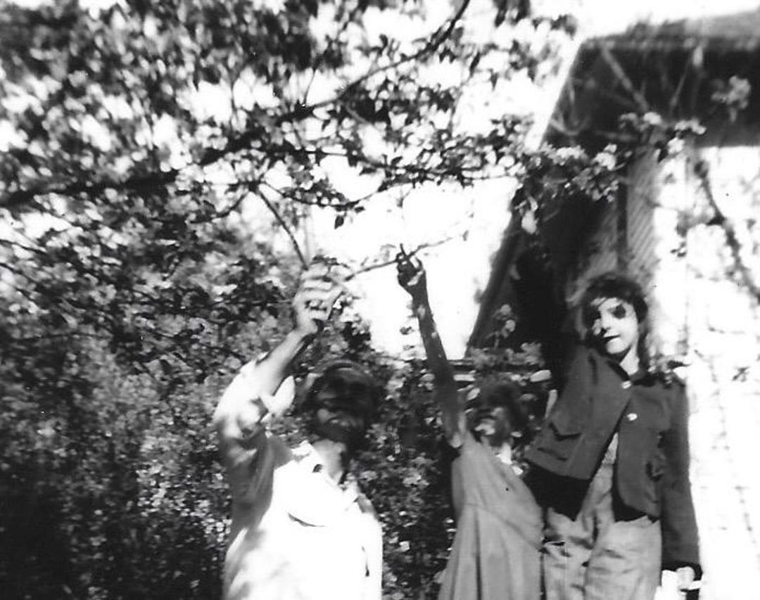 Weird Vintage Family Photo, Tree Branches, Distorted Faces - Etsy