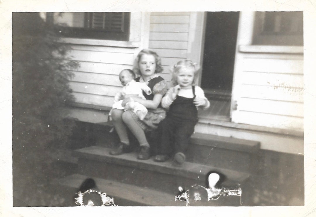 Melted Film Vintage Snapshot Film Processing Mistake Little Girls ...