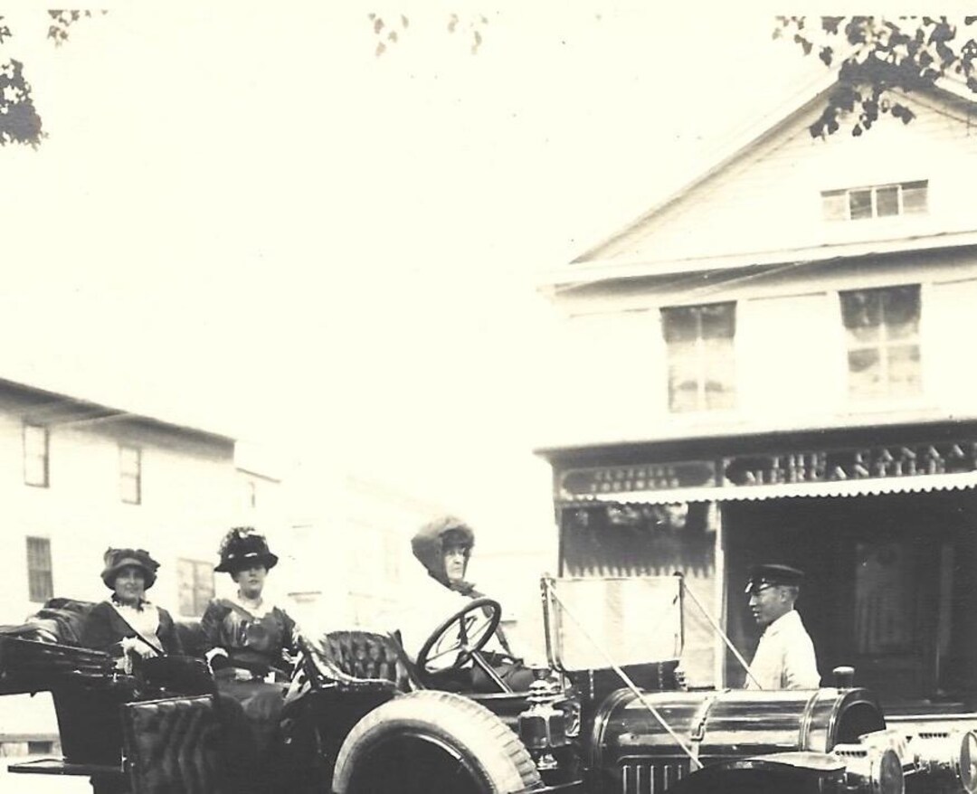 Sunday Drive Antique Photo Family Dressed for A Ride Chauffer Expensive ...