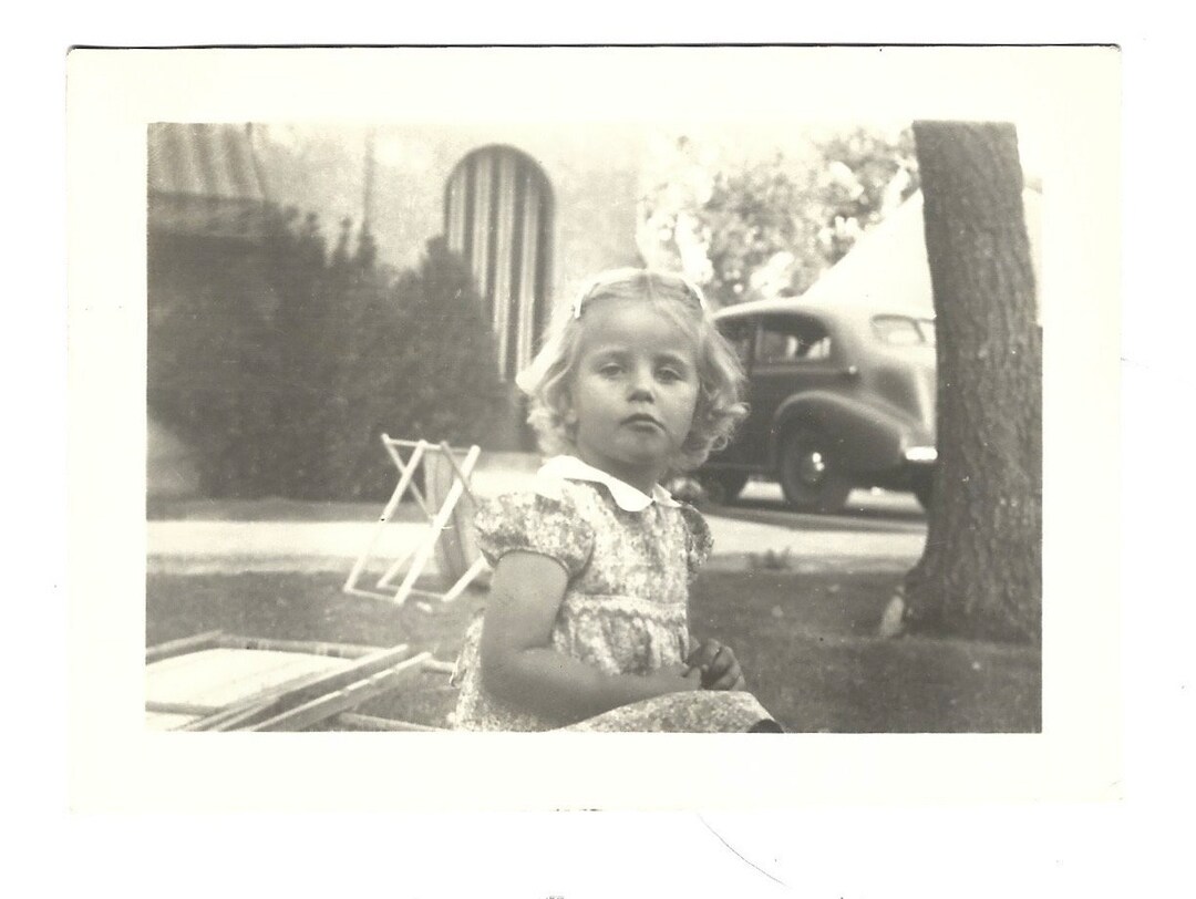 Vintage Photo Stubborn Expression Little Girl Beautiful Child Blonde ...