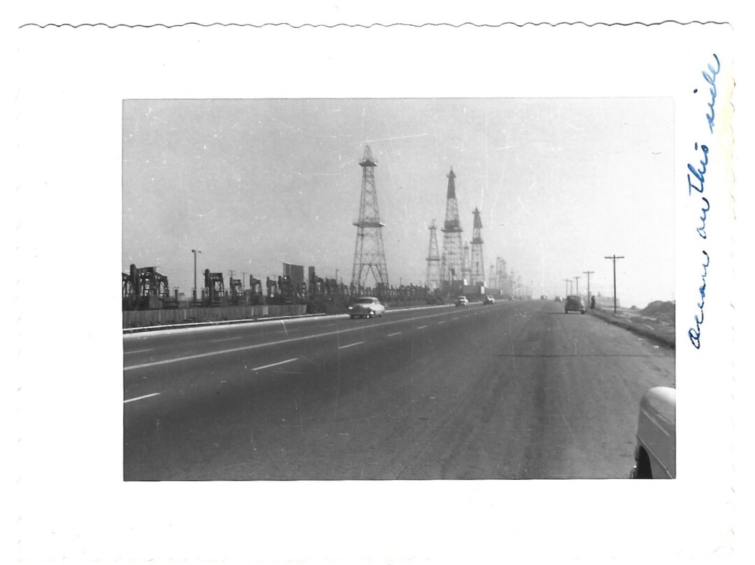 Oil Drilling Rigs Original Photograph California Oil Derricks Pacific ...