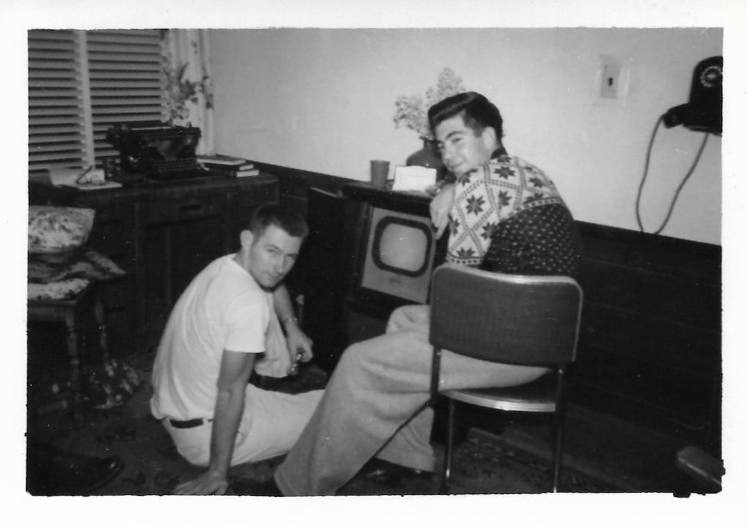 Vintage 1950s Photo: Two Guys & Television Set - Etsy