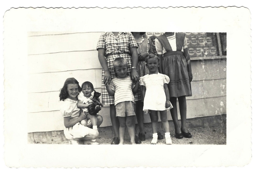 Vintage Photo Funny Family Portrait Headless Relatives Little Dog ...