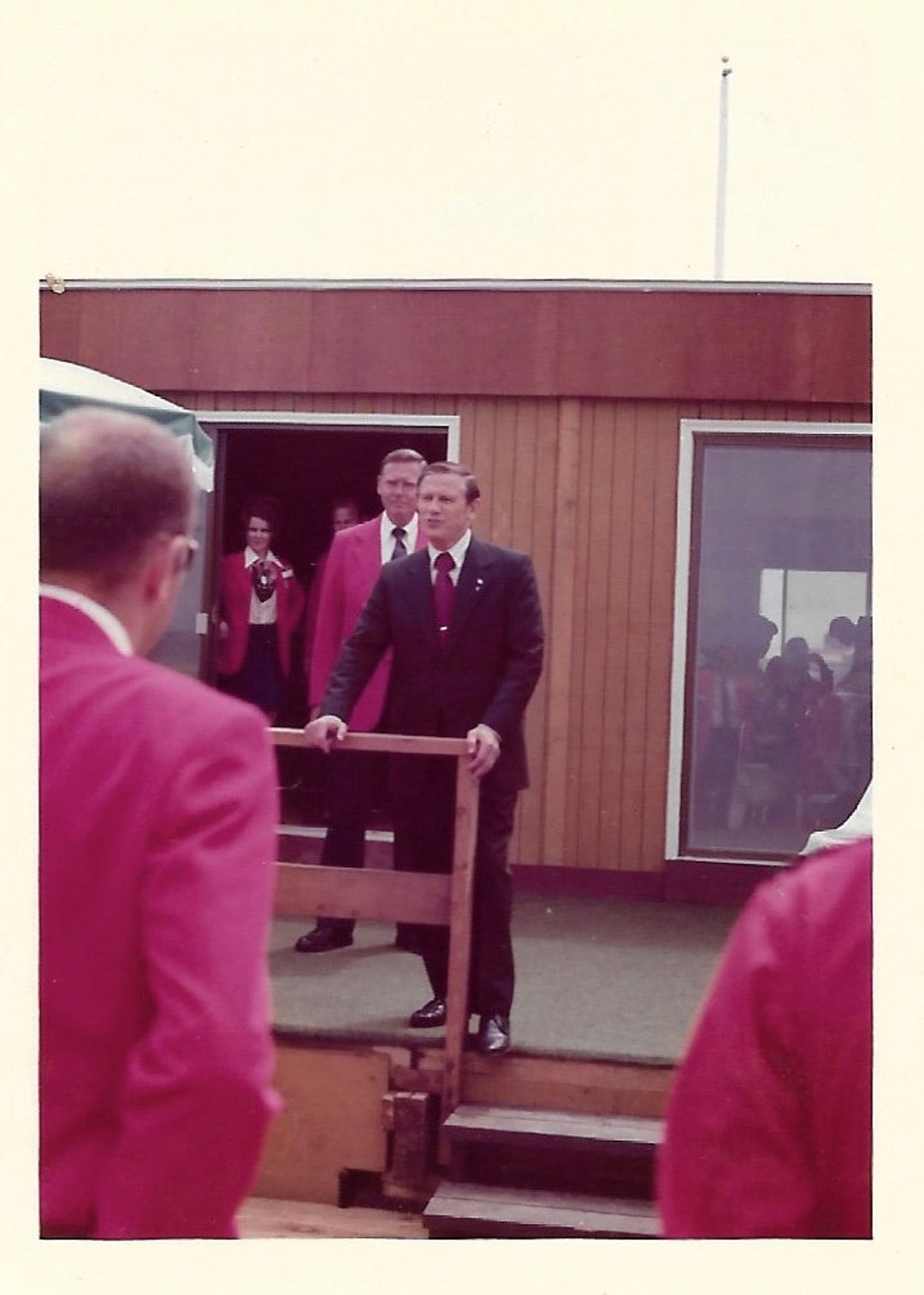 Pep Talk From the Boss Vintage Photo Salespeople Wearing Red Jackets ...