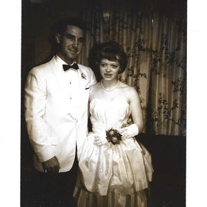 Prom Night Vintage Polaroid Photo Cute Teen Girl Prom Dress Wrist ...