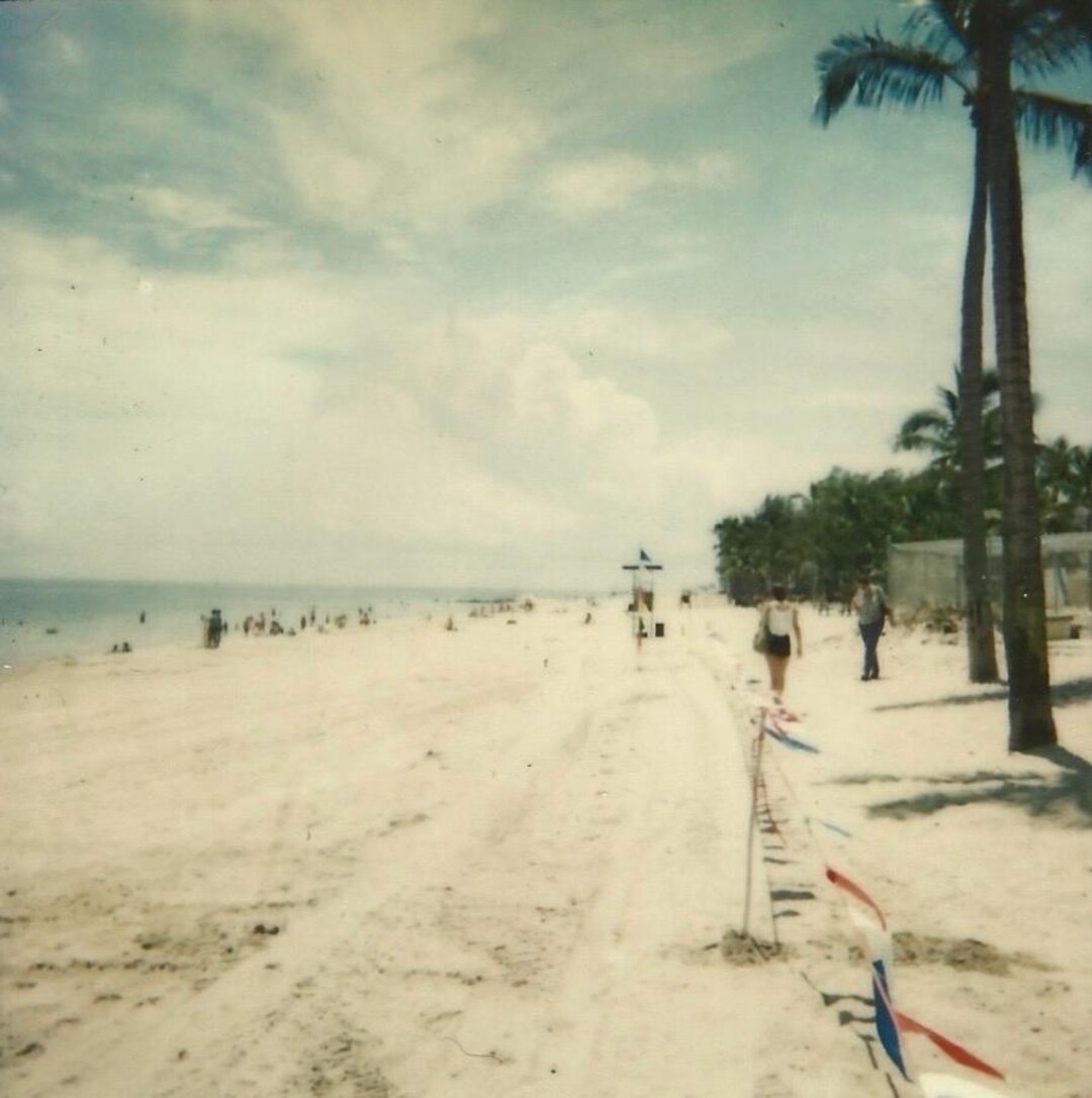 Beach at Bahai Mar Vintage Color Photo Polaroid Abstract Mood ...