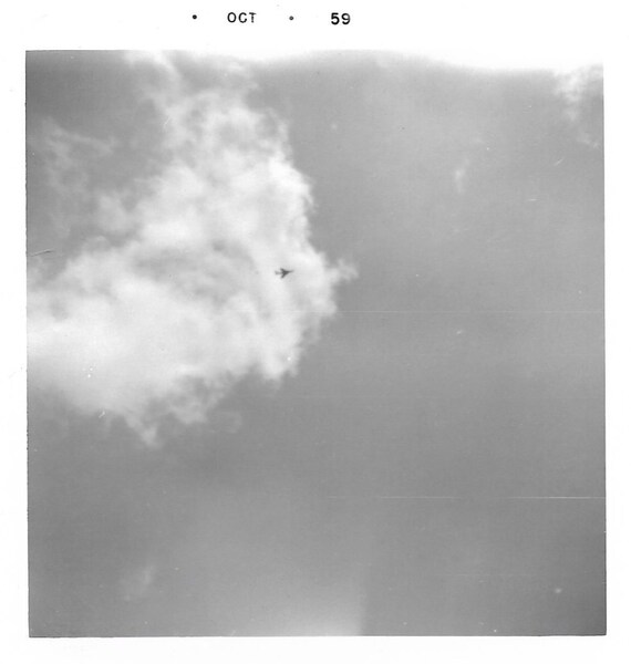 Jet Plane Flying Overhead 1959 Black & White Snapshot Abstract - Etsy