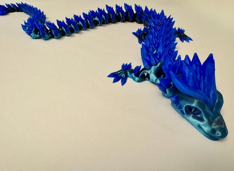 Crystal Dragon –single Color – Articulated 3D Printed Dragon-3 Sizes - Etsy