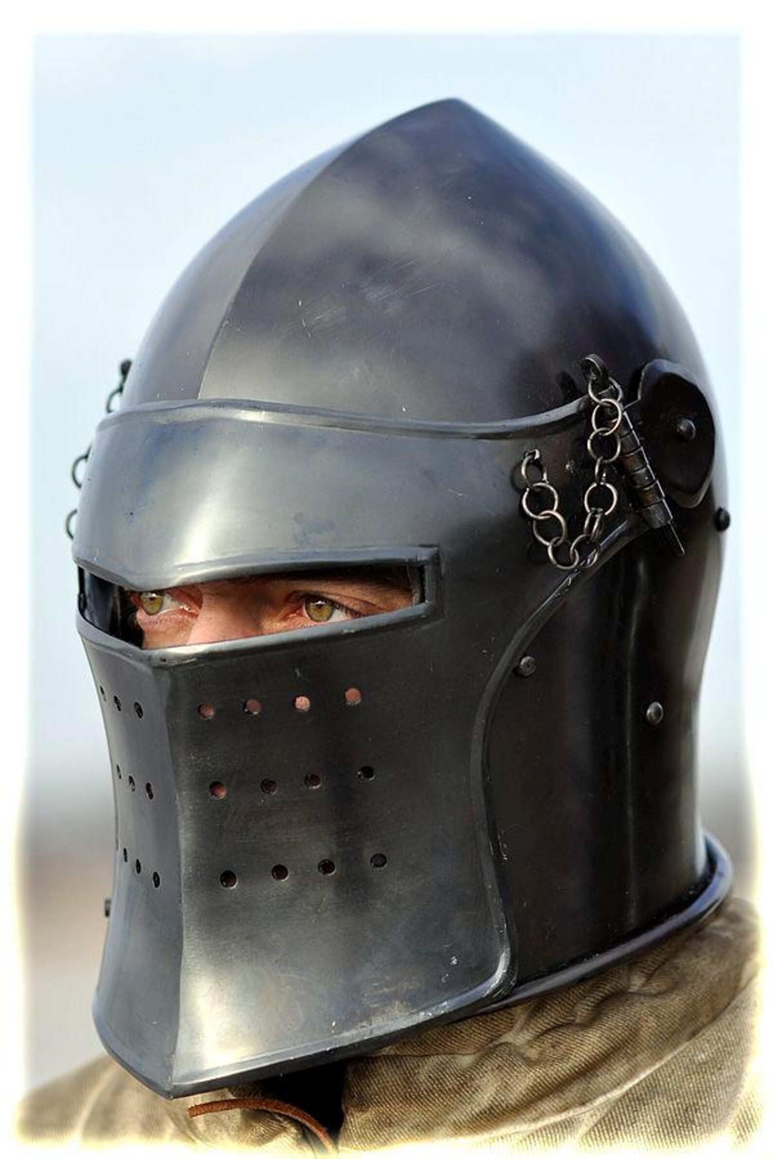 Barbuta Knight Helmet Medieval Armor Headgear Knight Face Visor Helmet ...