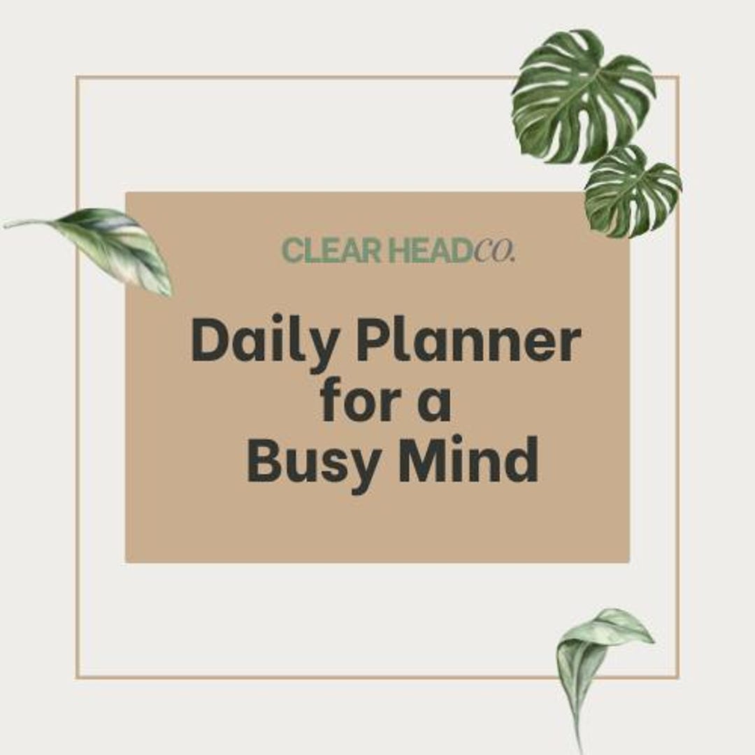 Daily Planner for a Busy Mind | Printable PDF to Organize, Focus ...
