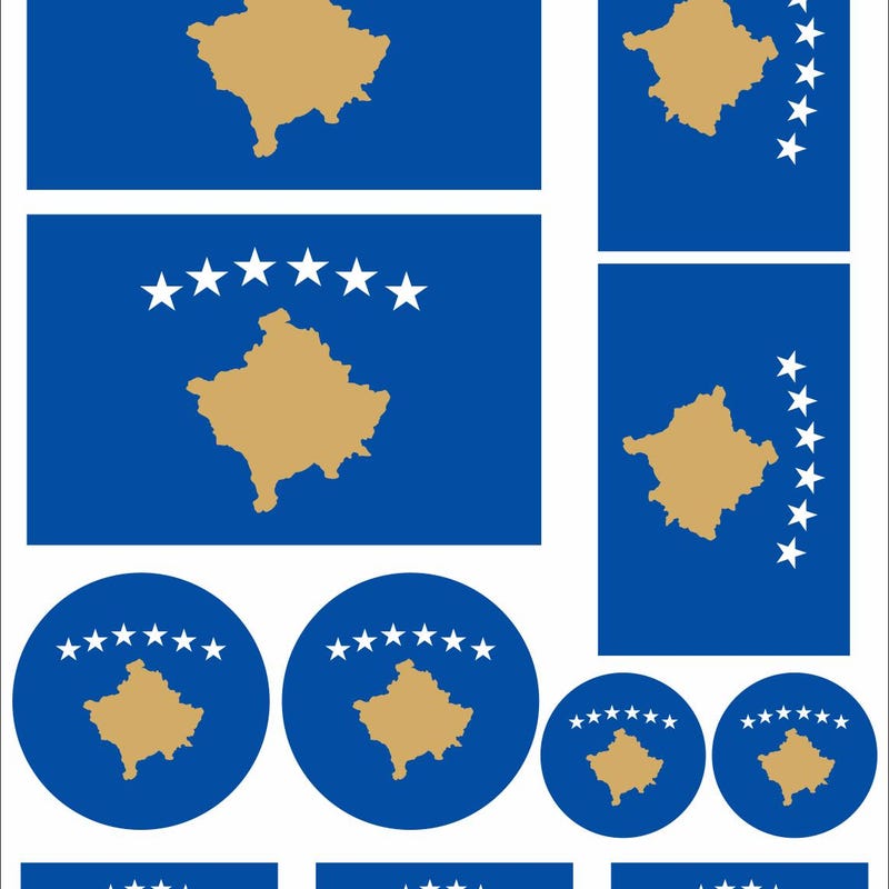Kosovo flagge aufkleber - Etsy.de