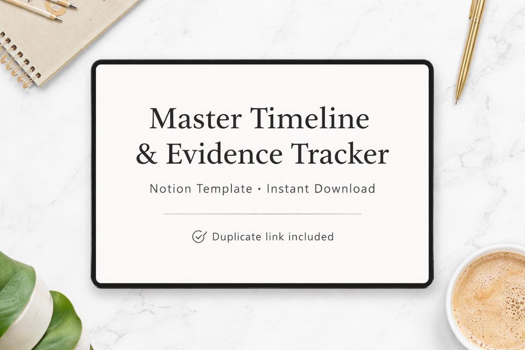 Notion Timeline & Evidence Tracker Template/ Legal, Admin and ...