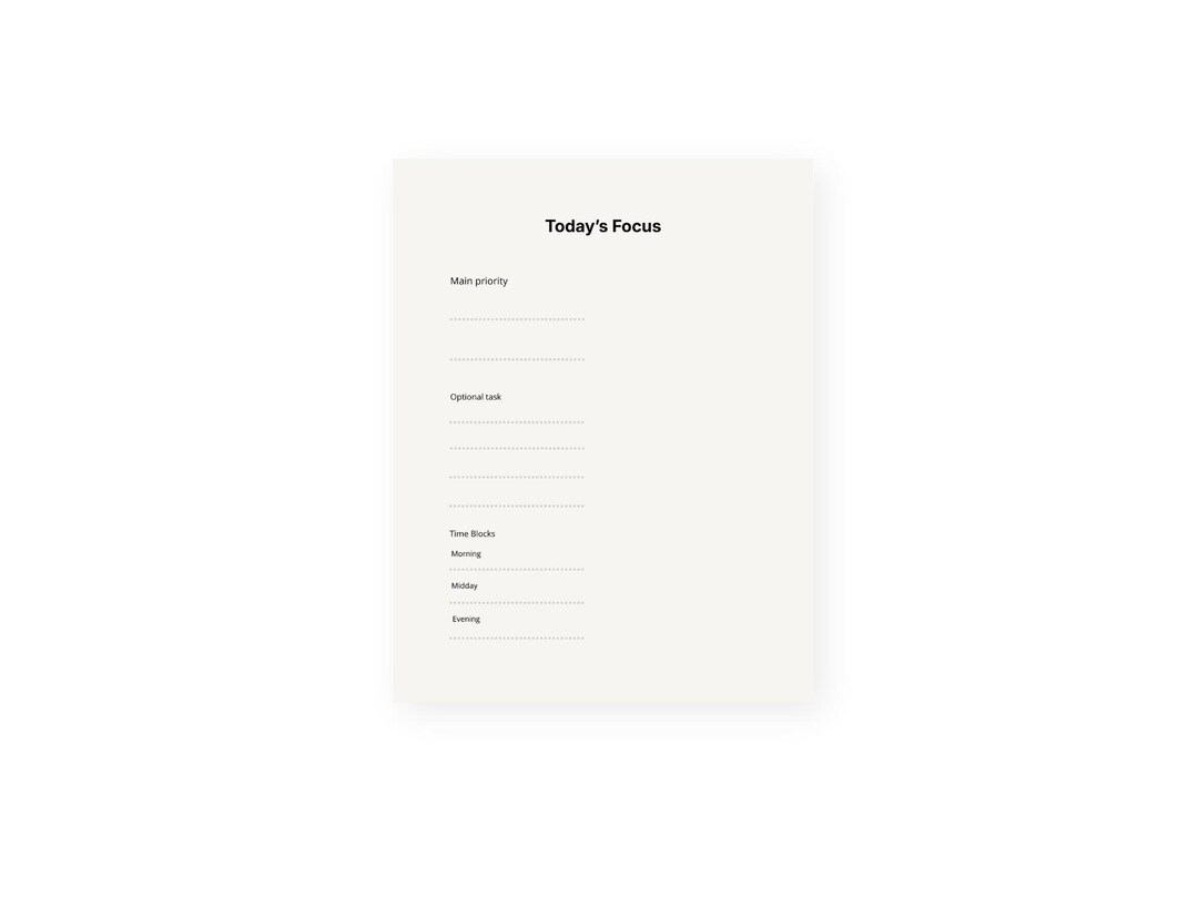 Calm Daily Planner | Gentle Productivity Printable | Minimal Daily ...