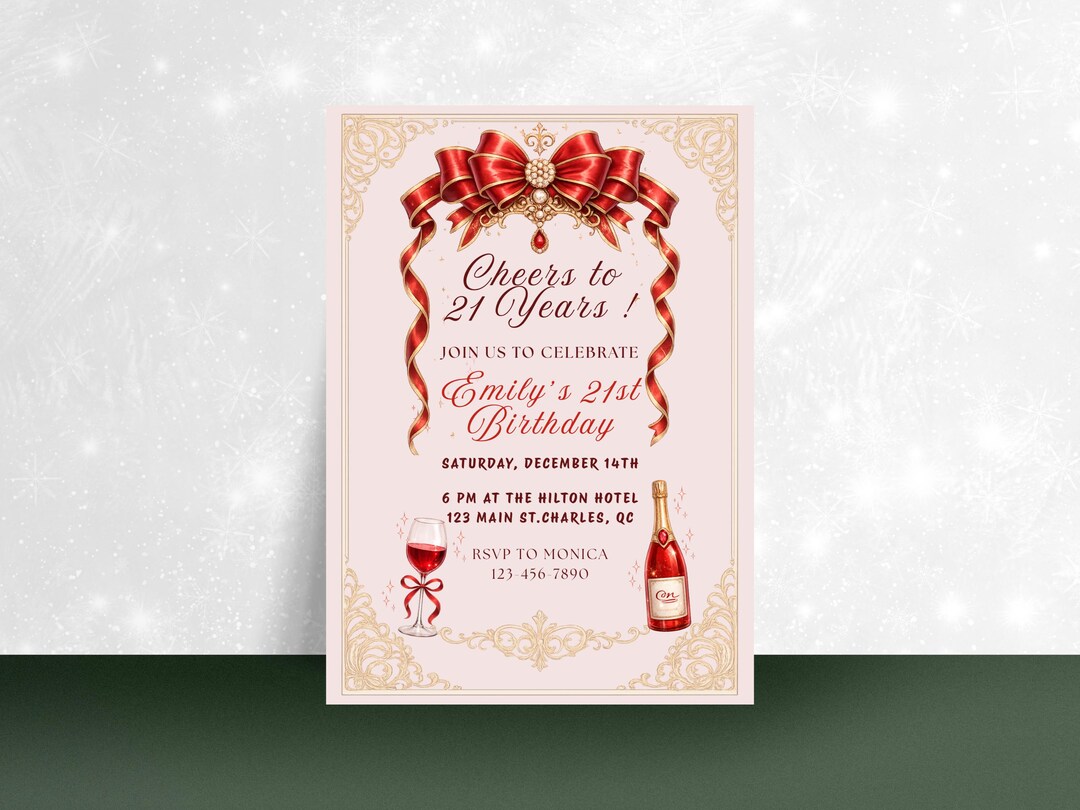 Fancy Birthday Invitation, Editable Canva Birthday Invitation Template ...